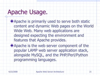 Apache Web Server Architecture Chaitanya Kulkarni | PPT
