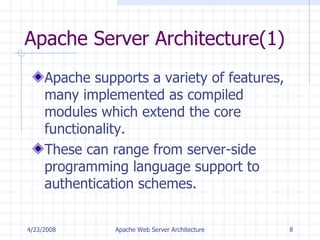 Apache Web Server Architecture Chaitanya Kulkarni | PPT