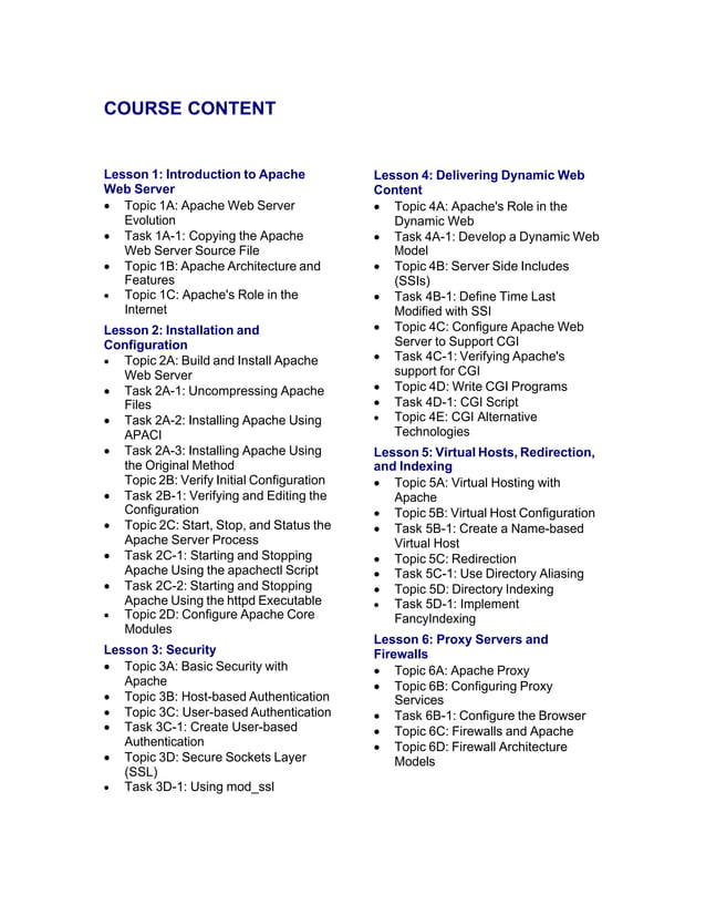 APACHE WEB SERVER FOR LINUX | PDF | Web Development | Internet