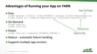 Accumulo Summit 2016: Apache Accumulo on Docker with YARN Native Services | PPT