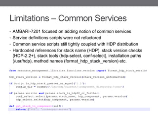 Apache Ambari Stack Extensibility | PPT