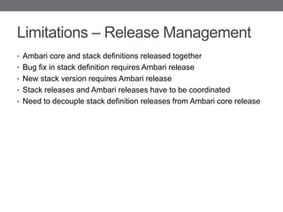 Apache Ambari Stack Extensibility | PPT