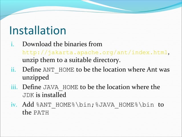 Introduction to Apache Ant | PPT