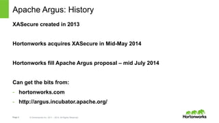 Apache Argus - How do I secure my entire Hadoop cluster? Olivier Renault @ Hortonworks | PDF ...