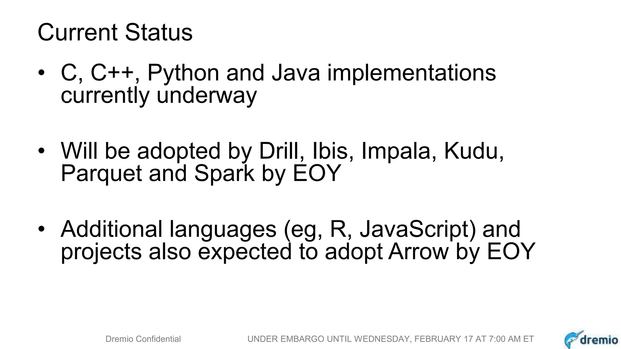 Apache Arrow - An Overview | PPT