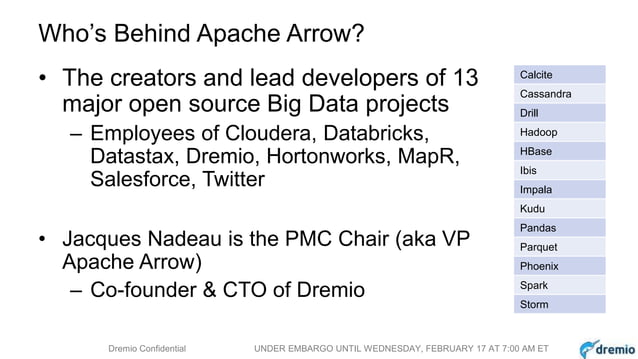Apache Arrow - An Overview | PPT