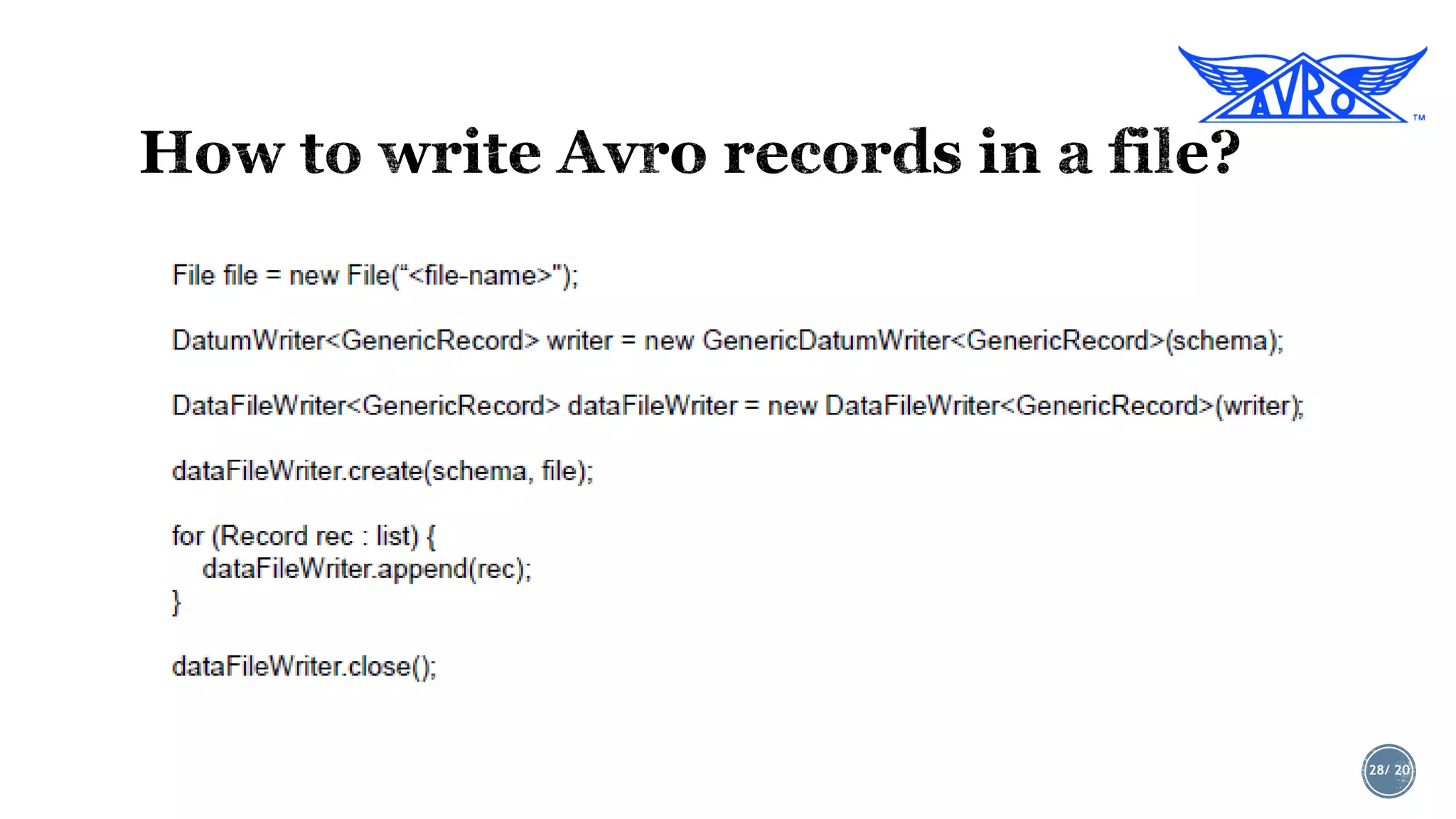Apache avro and overview hadoop tools | PDF
