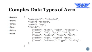 Apache avro and overview hadoop tools | PPT