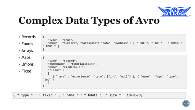 Apache avro and overview hadoop tools | PDF