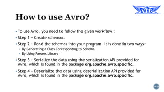 Apache avro and overview hadoop tools | PPT