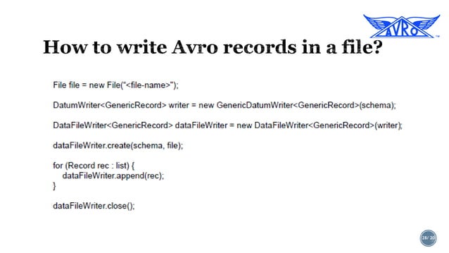 Apache avro and overview hadoop tools | PDF