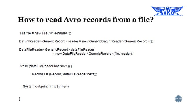Apache avro and overview hadoop tools | PDF