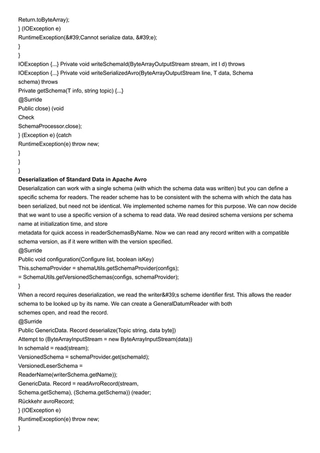 Apache avro data serialization framework | PDF Apache avro data serialization framework | PDF