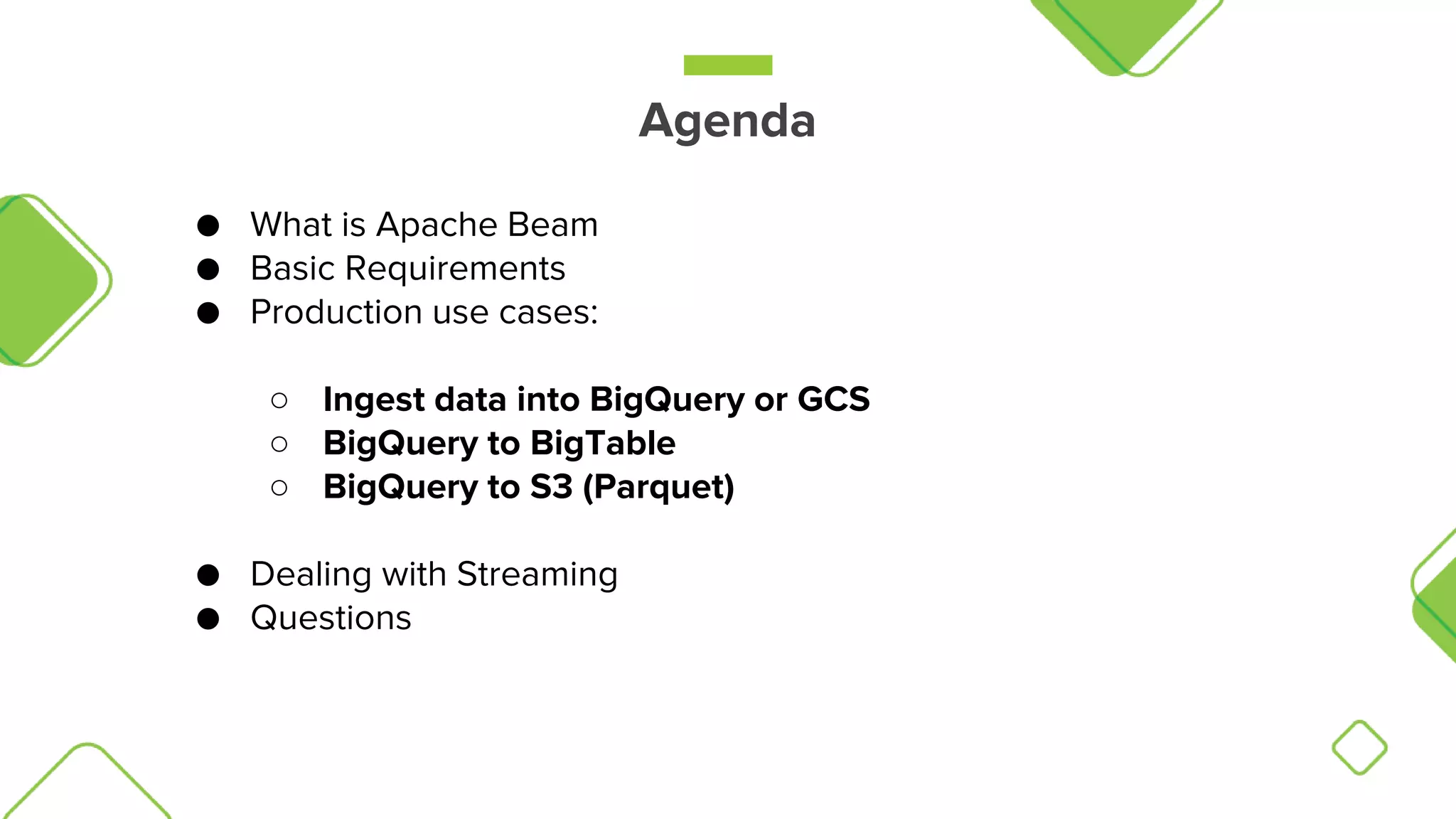 Apache Beam in Production | PPTX