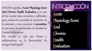 Valoración APACHE | PPTX