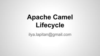 Apache Camel Lifecycle | PDF | Technology & Computing