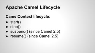 Apache Camel Lifecycle | PDF | Technology & Computing