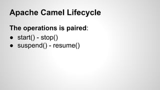 Apache Camel Lifecycle | PDF | Technology & Computing