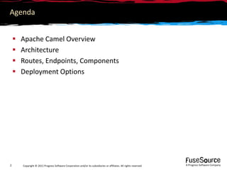 Apache camel overview dec 2011 | PPTX | Programming Languages | Computing