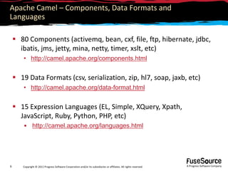 Apache camel overview dec 2011 | PPTX | Programming Languages | Computing