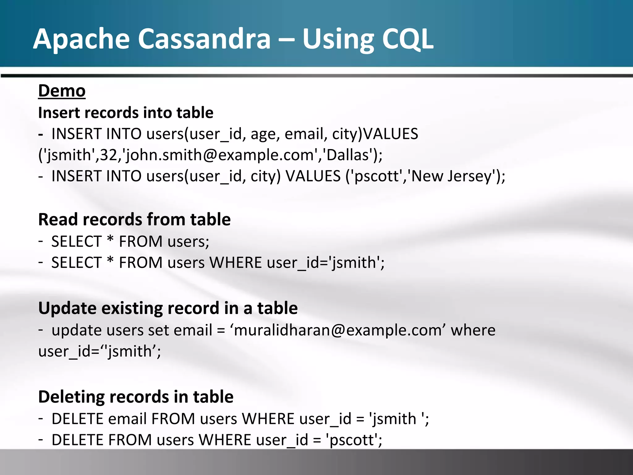 Apache cassandra | PPT