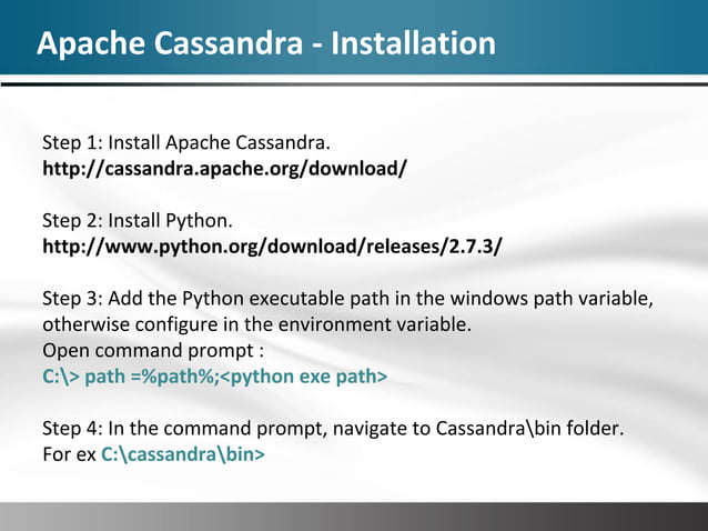 Apache cassandra | PPT