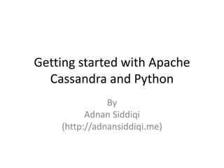 Apache cassandra | PPT