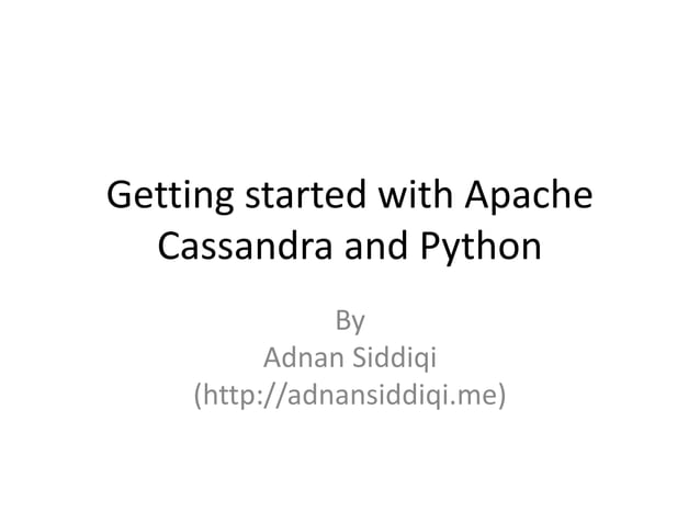 Apache cassandra | PPT