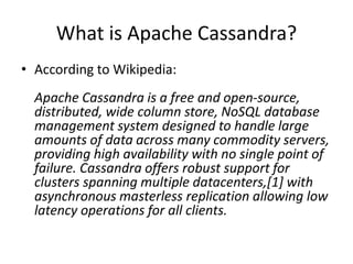 Apache cassandra | PPT