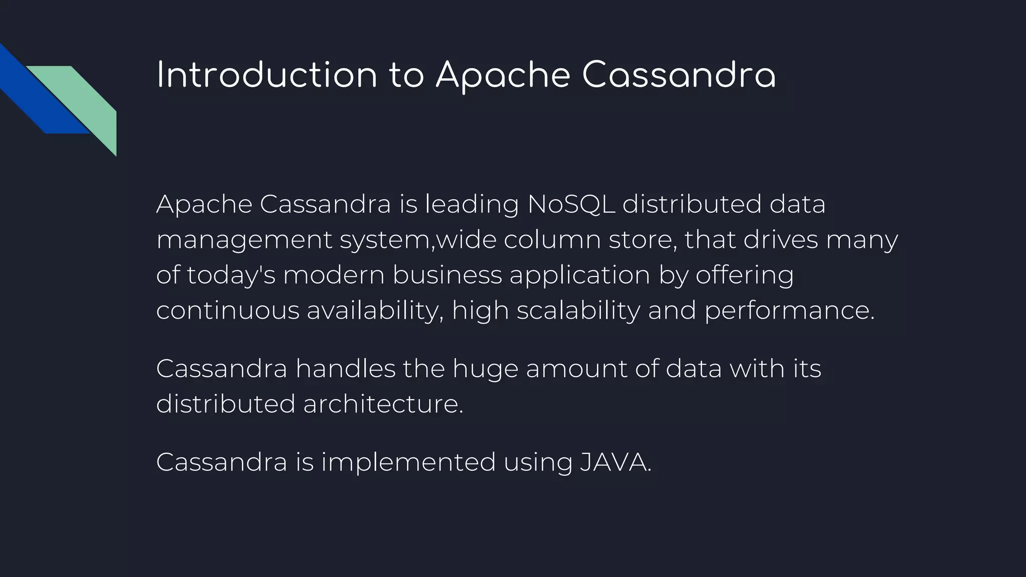 Apache Cassandra | PPTX