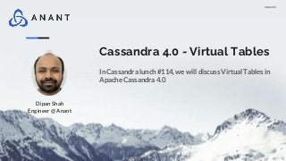 Apache Cassandra Lunch #114: Cassandra Virtual Tables | PPTX