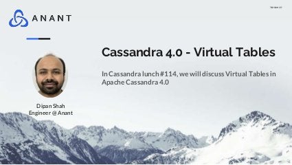 Apache Cassandra Lunch #114: Cassandra Virtual Tables | PPT