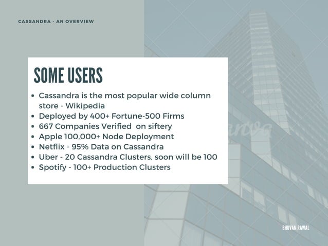 Apache cassandra architecture internals | PPT