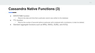 Cassandra Lunch #59 Functions in Cassandra | PPT