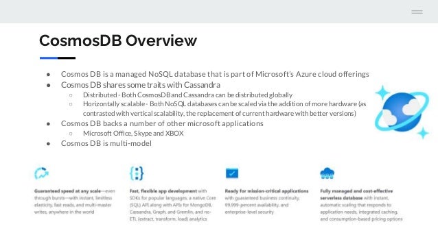 Apache Cassandra Lunch #79: Cassandra API in Cosmos DB | PPT