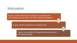 Apache Cassandra with apache Solr | PPTX