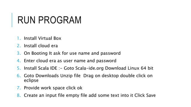 Cloudera and Spark setup | PPT