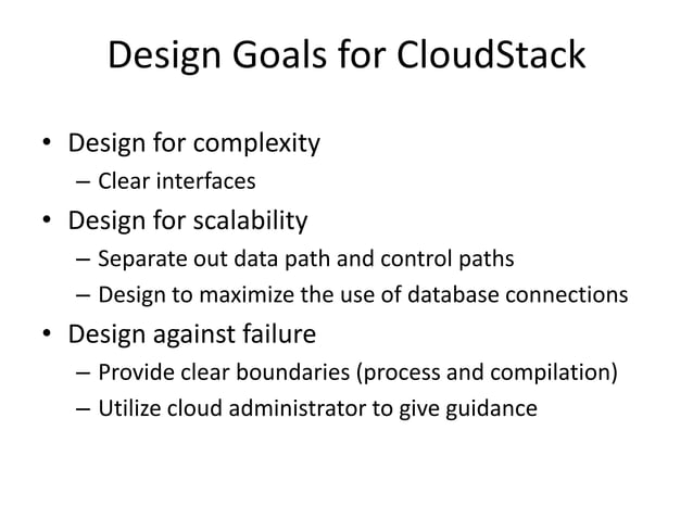 Apache CloudStack Architecture by Alex Huang | PPTX