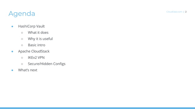 Apache CloudStack Integration with HashiCorp Vault | PPT