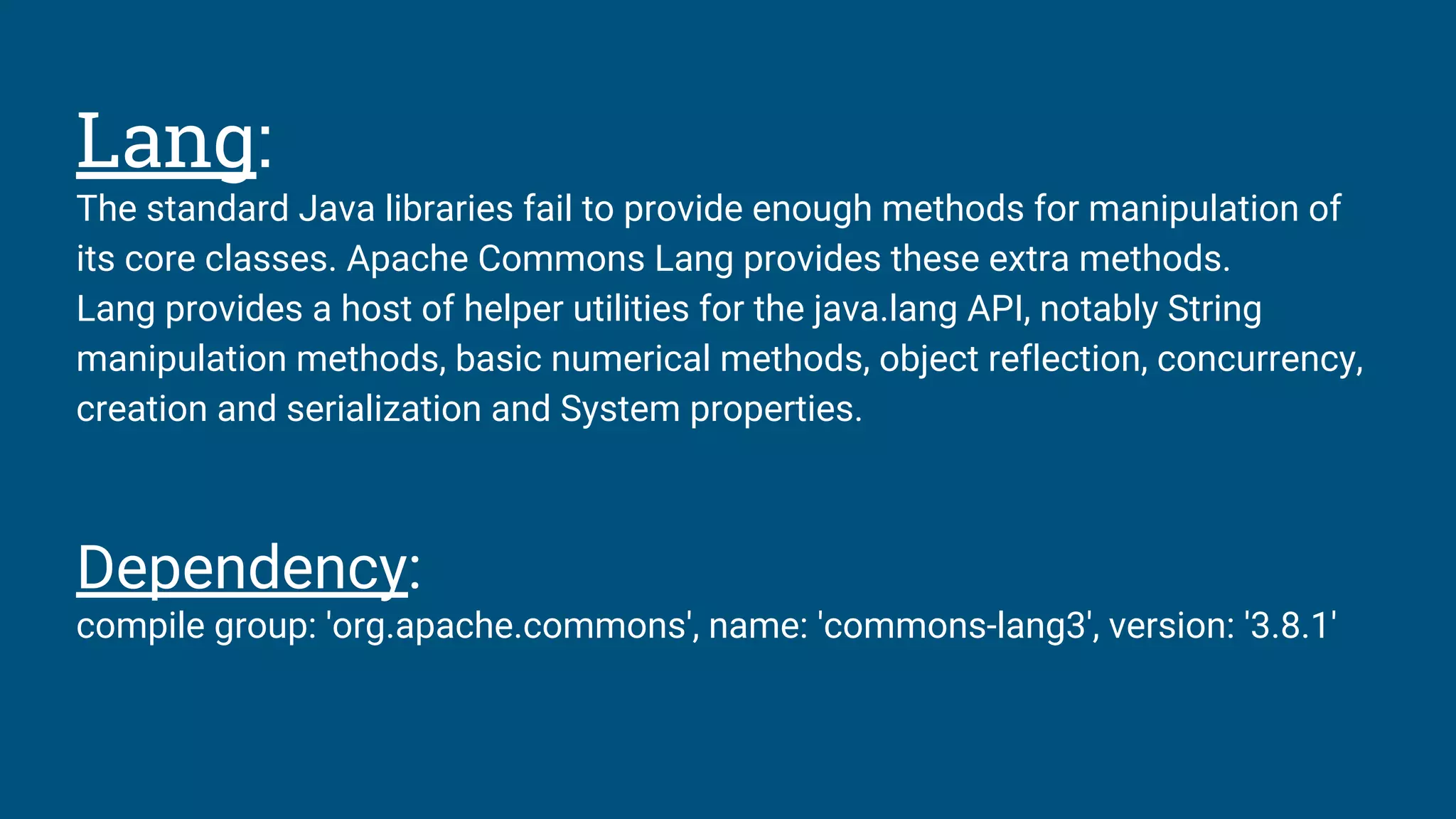 Apache commons | PDF | Web Development | Internet