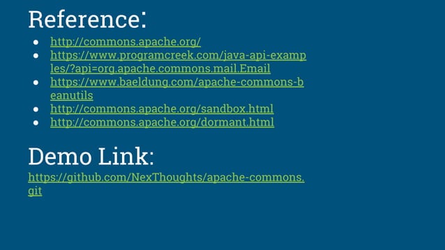 Apache commons | PPT
