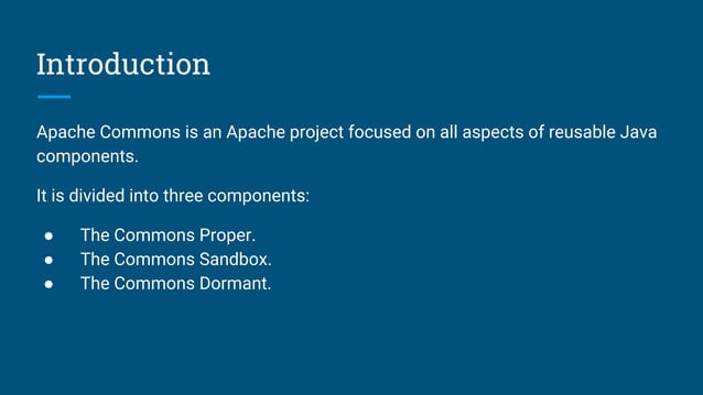 Apache commons | PPT