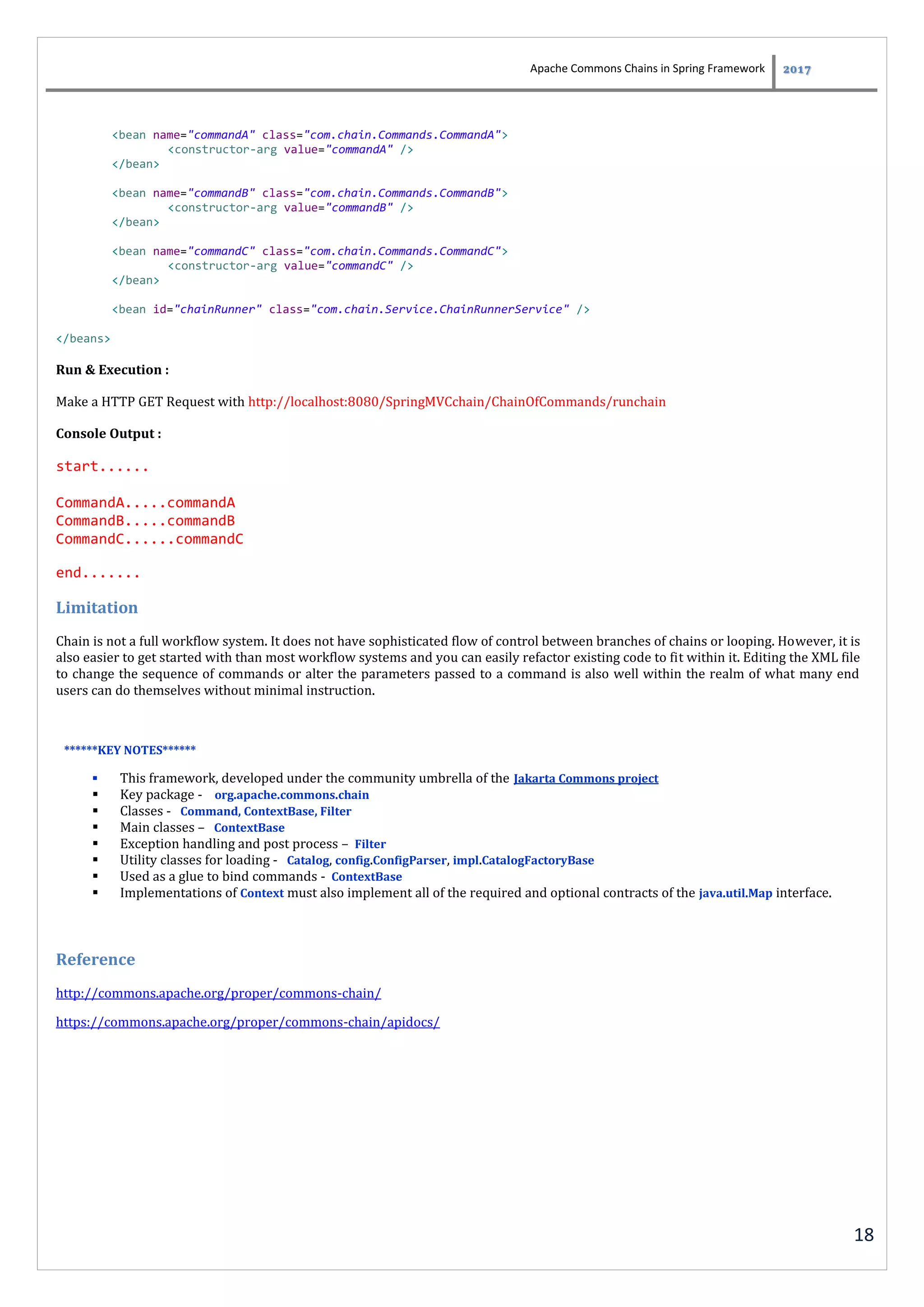 Apache commons chain in Spring Framework | PDF