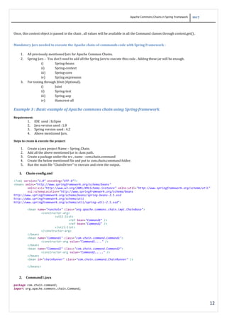 Apache commons chain in Spring Framework | PDF