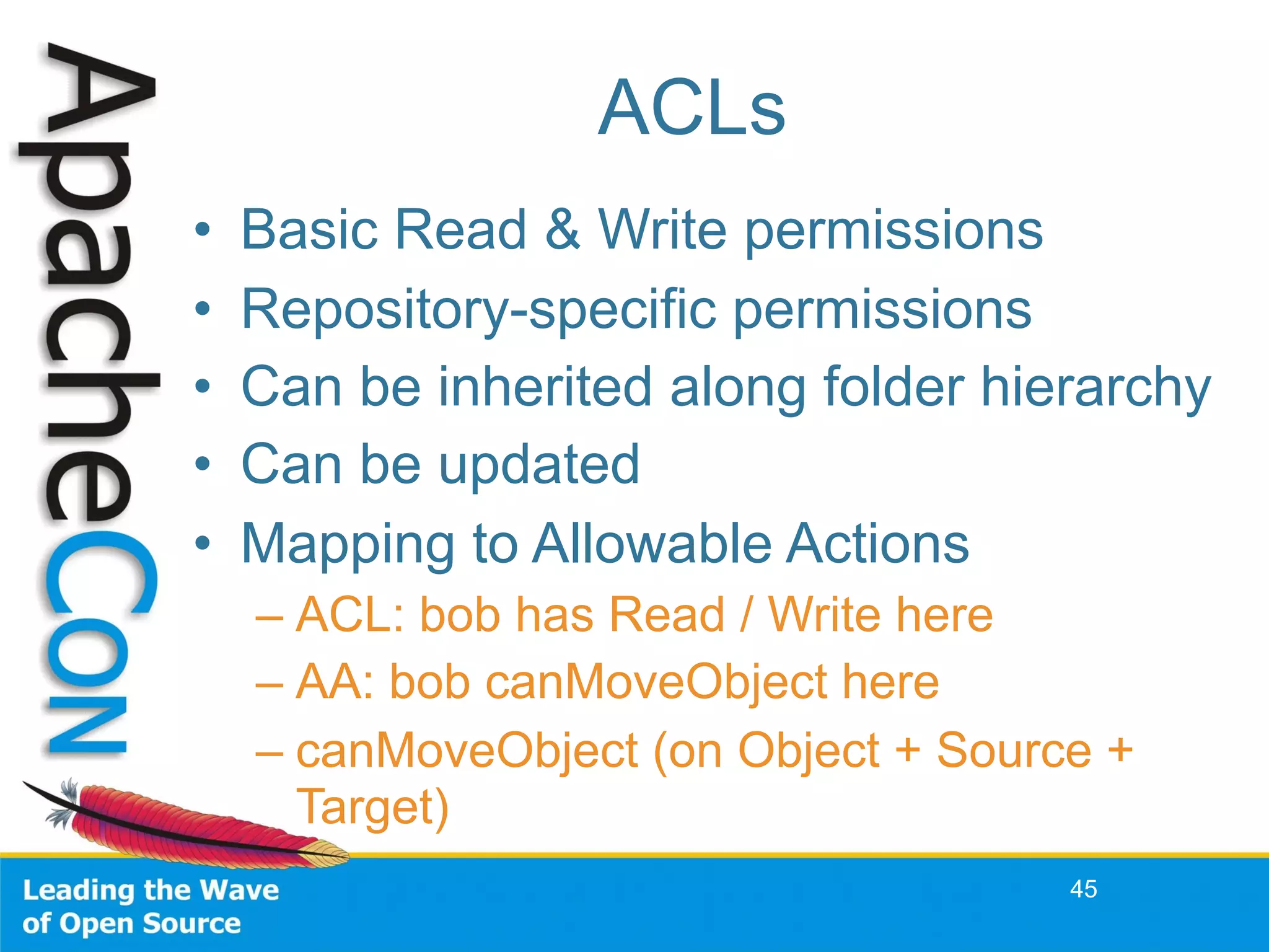 CMIS and Apache Chemistry (ApacheCon 2010) | PPT