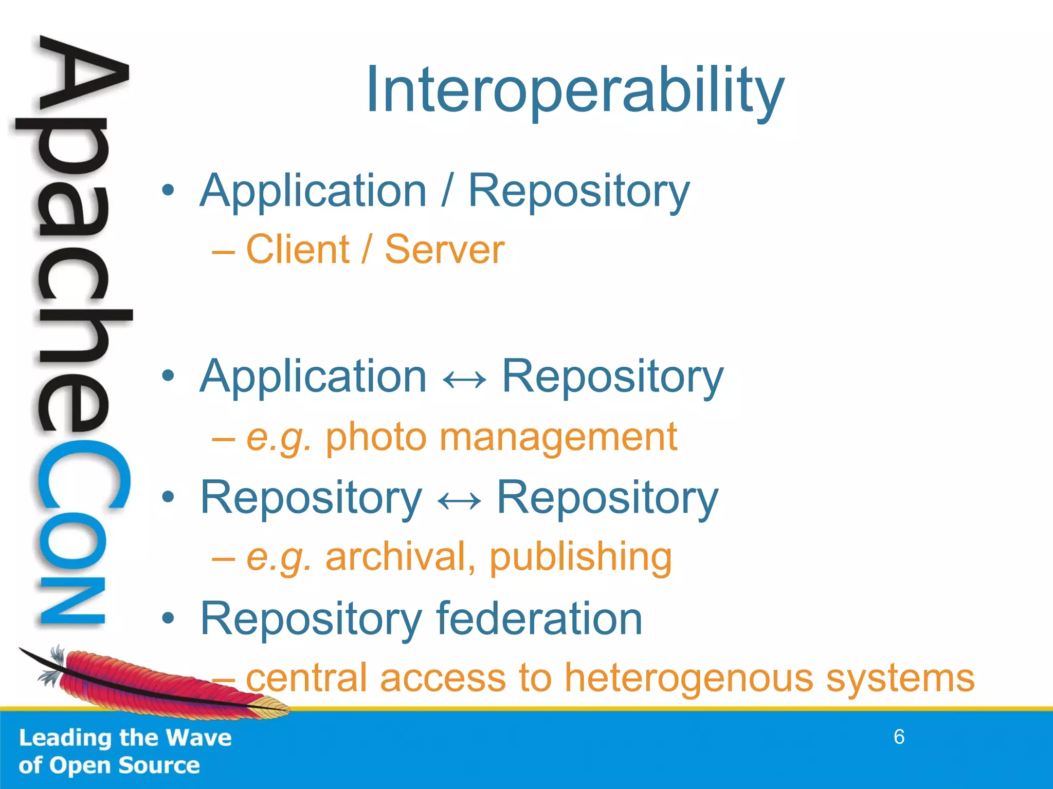 CMIS and Apache Chemistry (ApacheCon 2010) | PDF