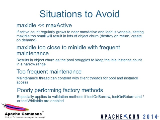 Apache Commons Pool and DBCP - Version 2 Update | PPT