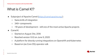 ApacheCon Testing Camel K with Cloud Native BDD | PPT