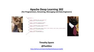 ApacheCon 2021 Apache Deep Learning 302 | PDF