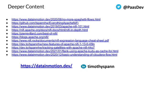 ApacheCon 2021: Apache NiFi 101- introduction and best practices | PDF